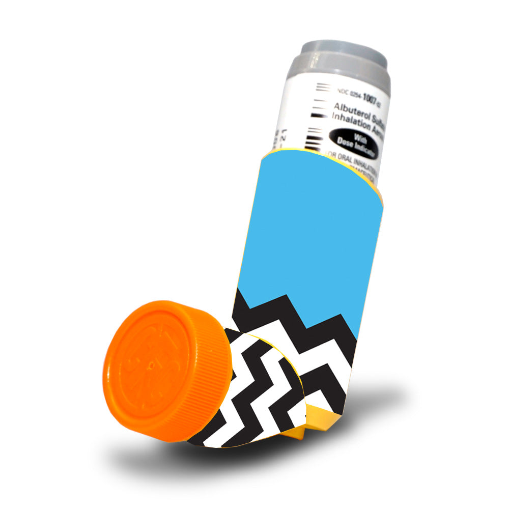 Baby Blue Chevron Skin For Proventil HFA Asthma Inhaler — MightySkins