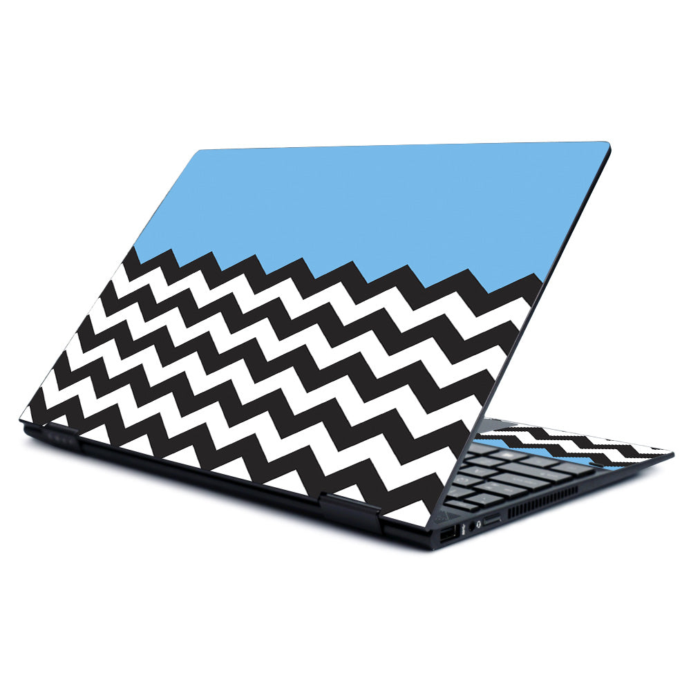Baby Blue Chevron Skin For Envy x360 13" (2019) — MightySkins