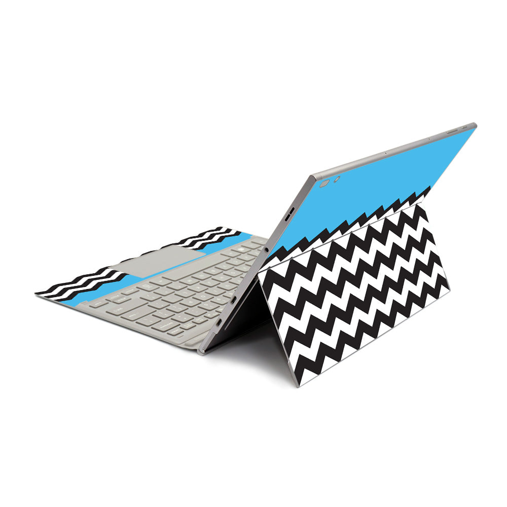 Baby Blue Chevron Skin For Galaxy Book2 12" (2018) — MightySkins