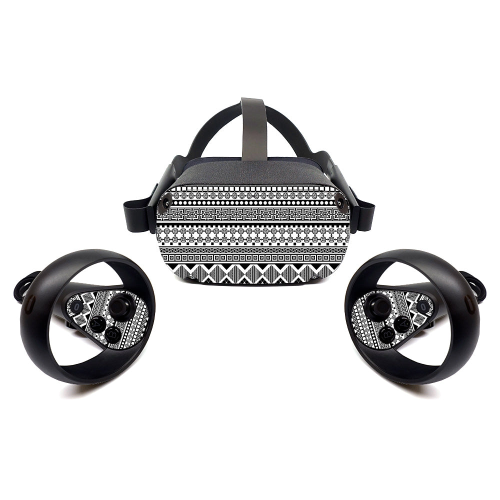 Black Aztec Skin For Oculus Quest — MightySkins