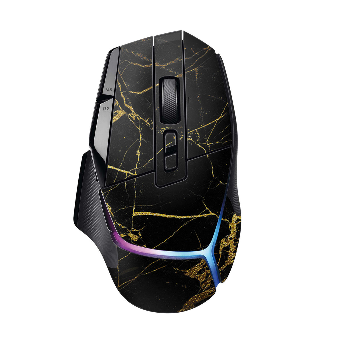 Black Gold Marble Skin For Logitech G502 X Plus — MightySkins
