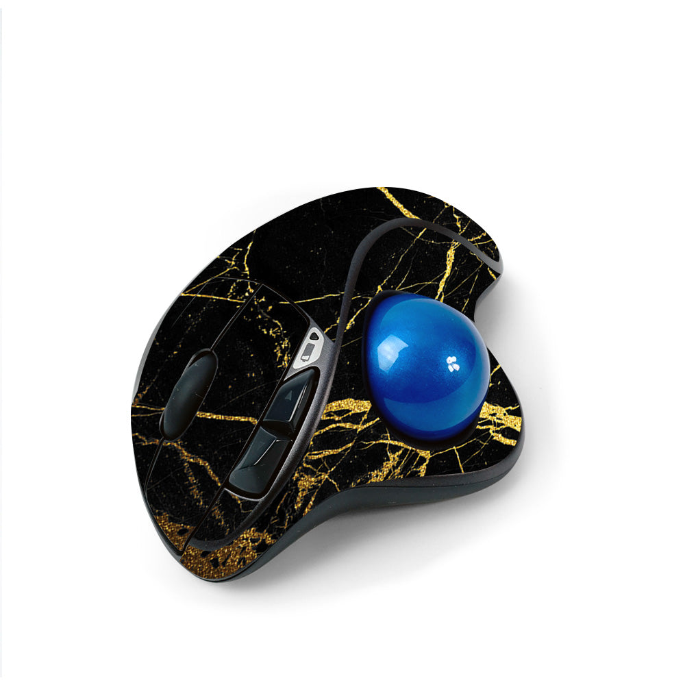 Black Gold Marble Skin For Logitech M570 Wireless Trackball Mouse ...