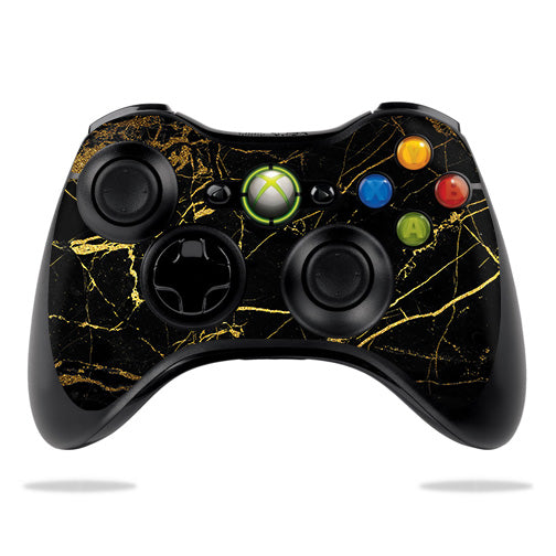 Black Gold Marble Skin For Microsoft Xbox 360 Controller — MightySkins