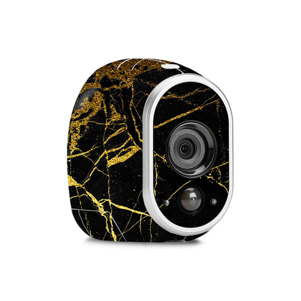 Black Gold Marble Skin For Netgear Arlo — MightySkins
