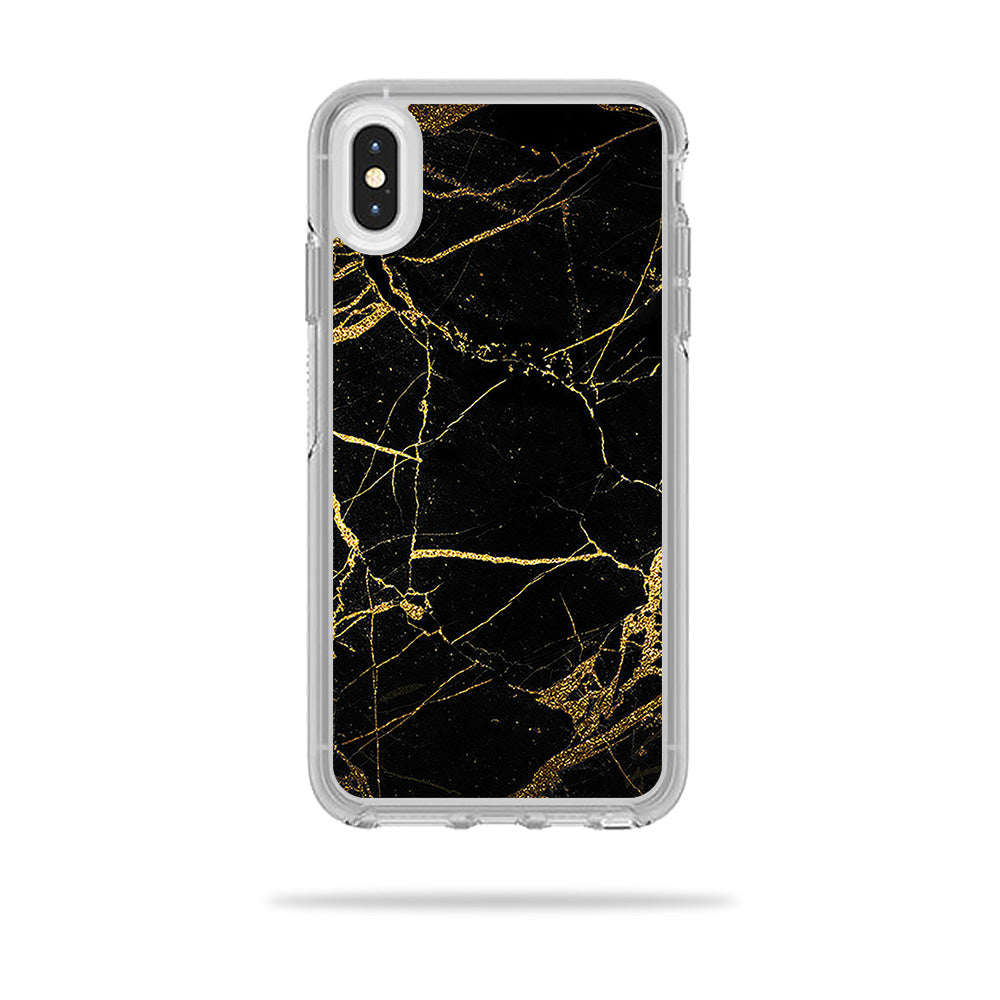 Black Gold Marble Skin For OtterBox Symmetry iPhone XS Max — MightySkins