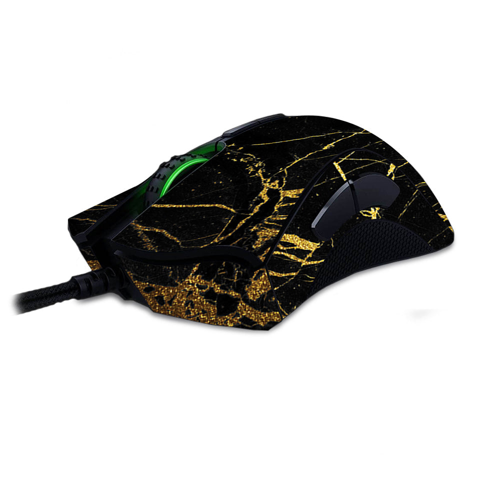 Black Gold Marble Skin For Razer Deathadder Elite — MightySkins