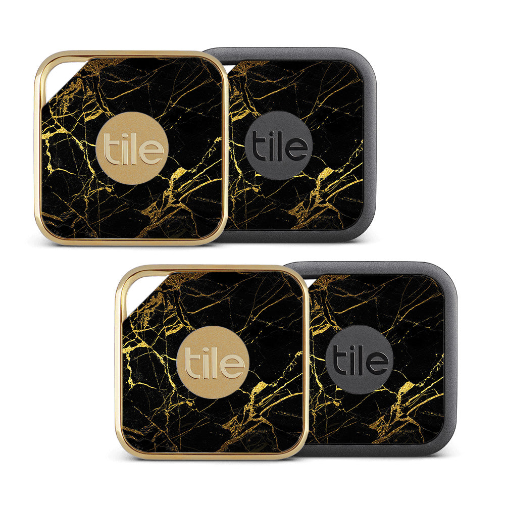 Black Gold Marble Skin For Tile Pro Sport & Style Smart 4 Pack of Skins ...