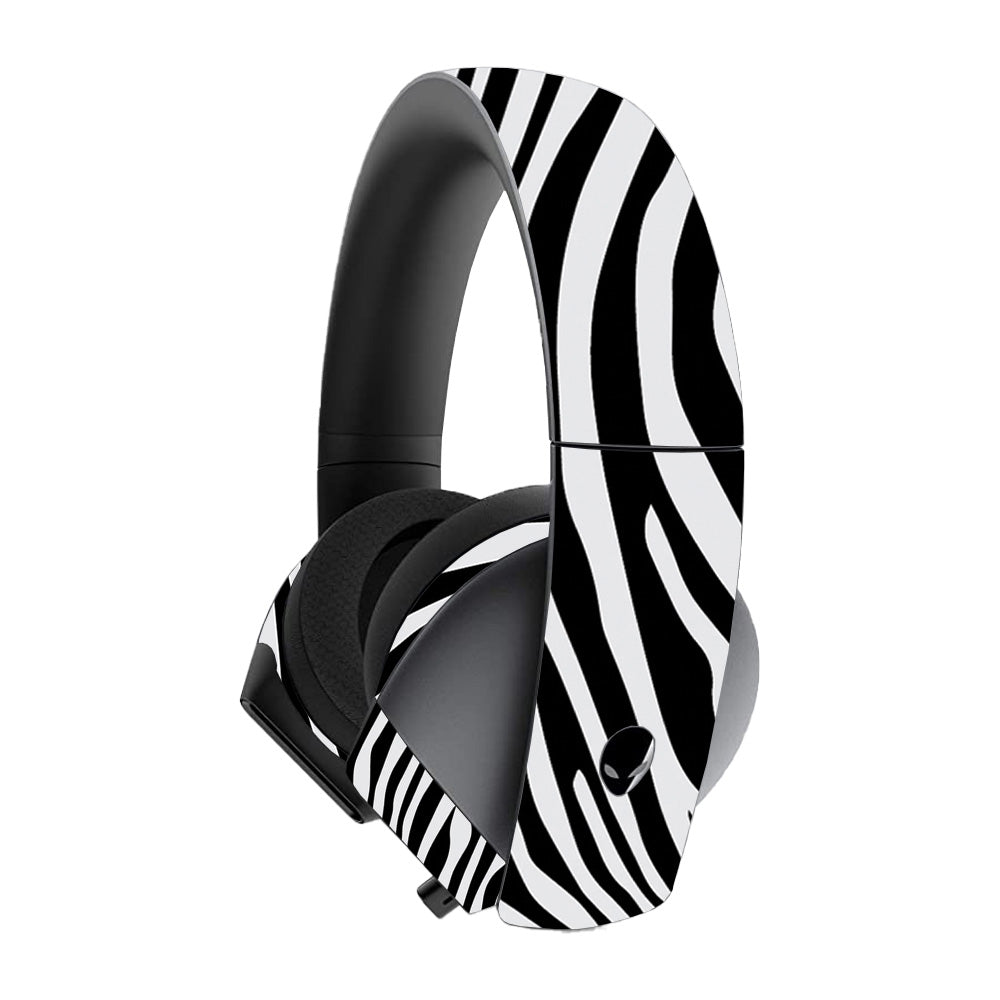 Black Zebra Skin For Alienware 7.1 Gaming Headset — MightySkins