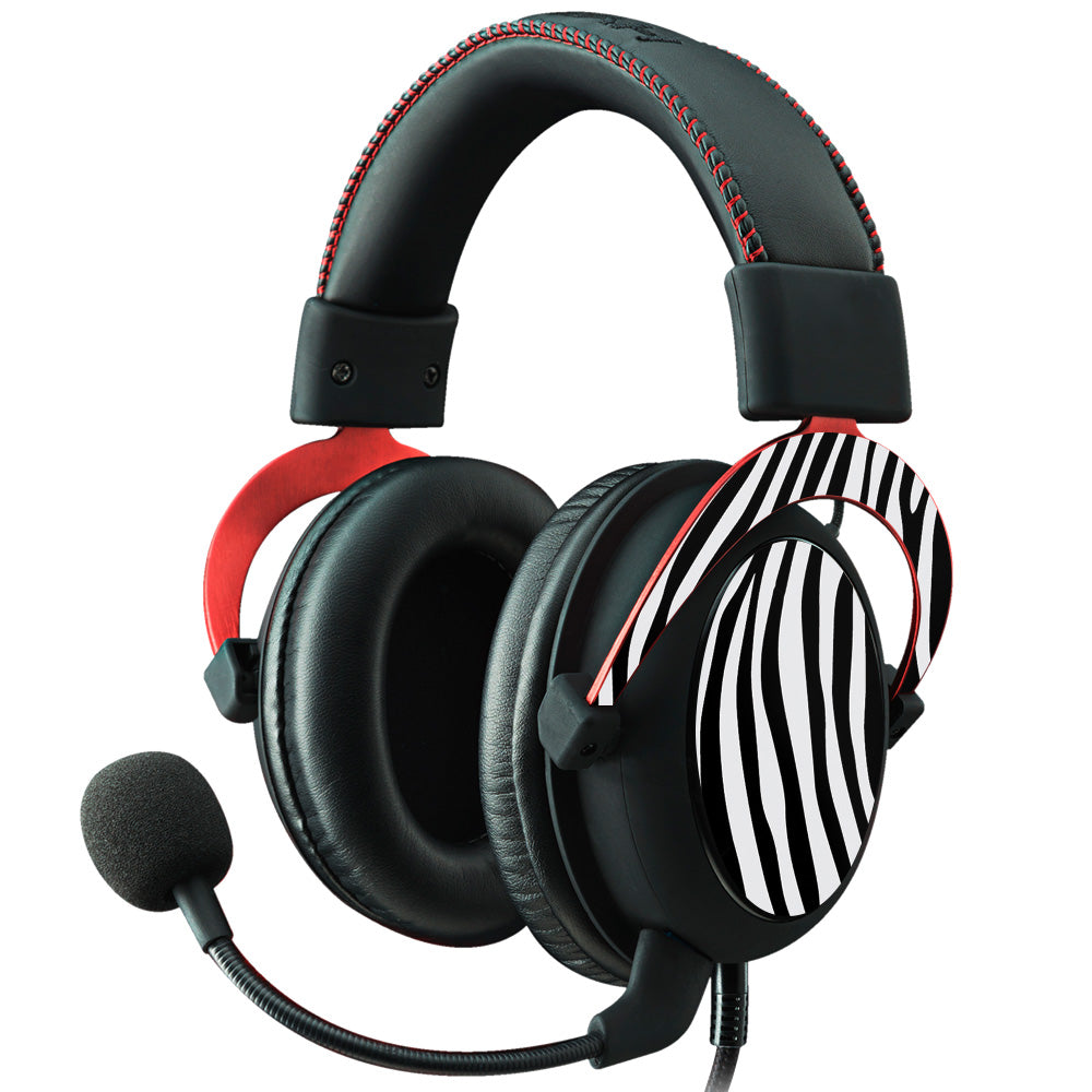 Black Zebra Skin For Kingston Kingston HyperX Cloud II Gaming Headset ...