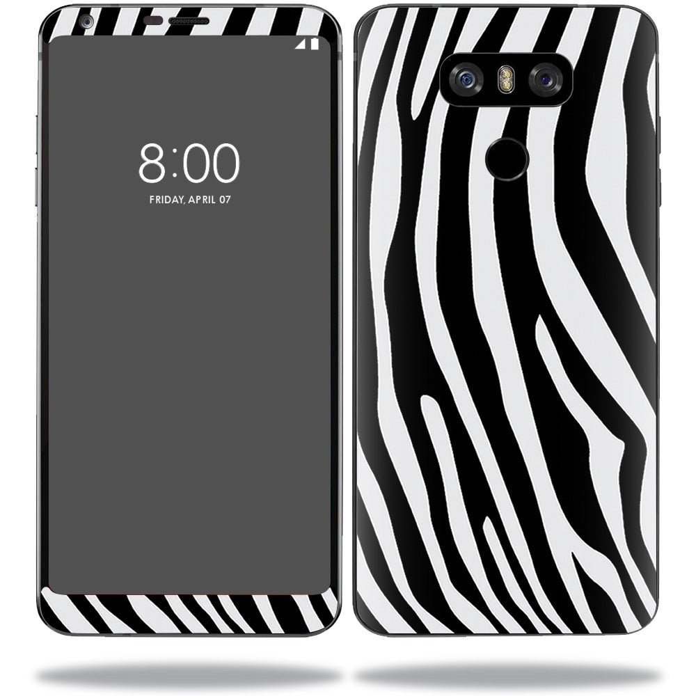 Black Zebra Skin For LG LG G6 — MightySkins
