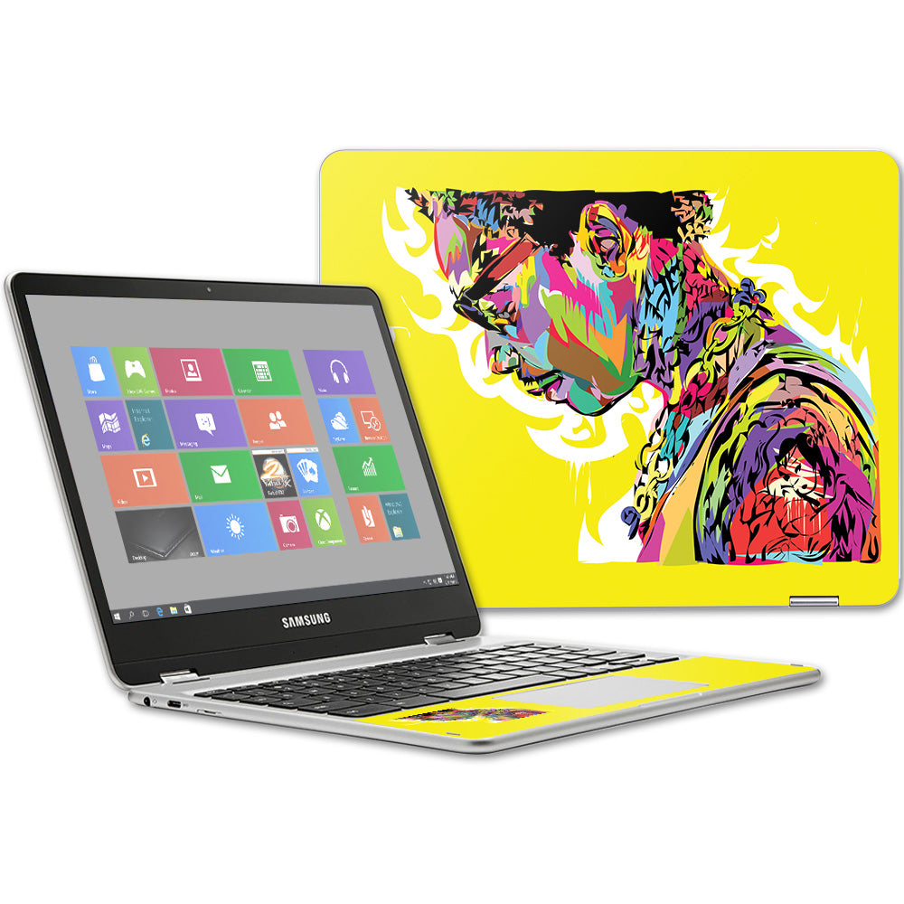 Black And Yellow Skin For Chromebook Plus 12.3"(2017 — MightySkins