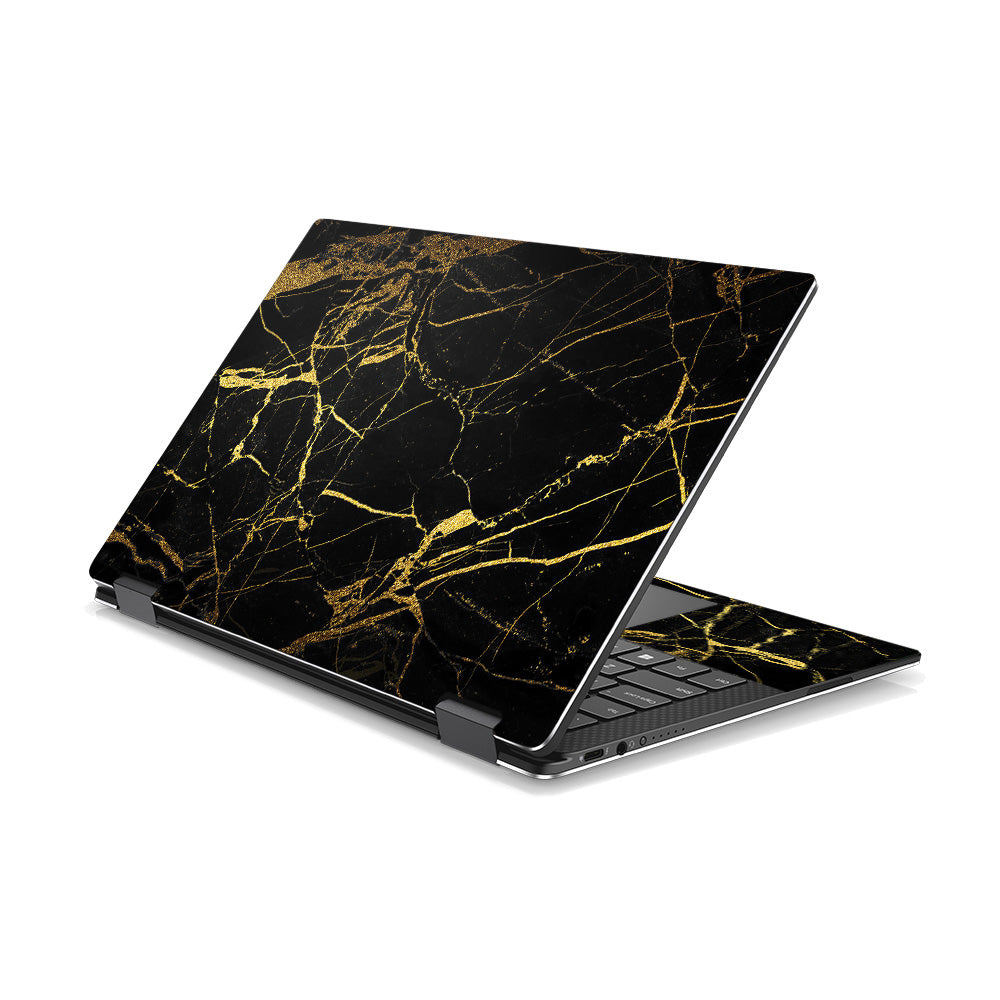Black Gold Marble Skin For XPS 13 9365 2-In-1 (2017) — MightySkins