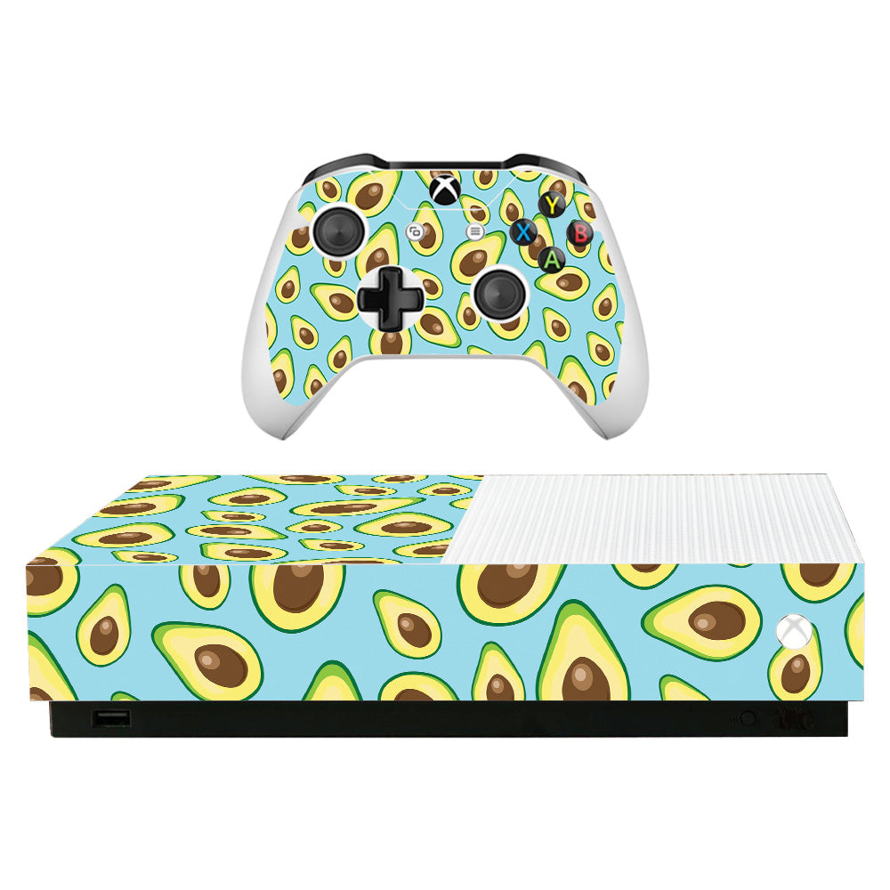 Blue Avocados Skin For Microsoft Xbox One S All-Digital Edition ...