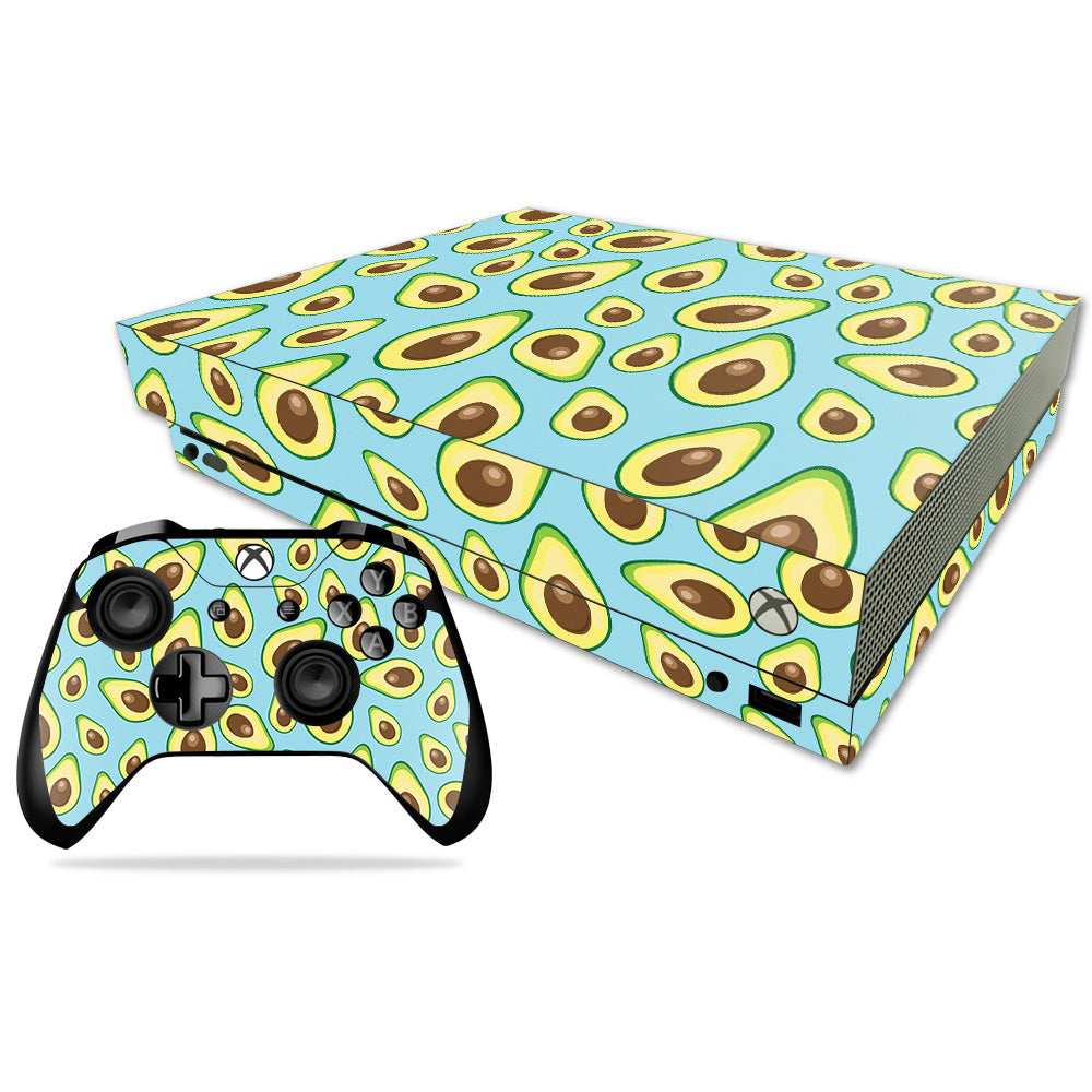 Blue Avocados Skin For Microsoft Xbox One X — MightySkins