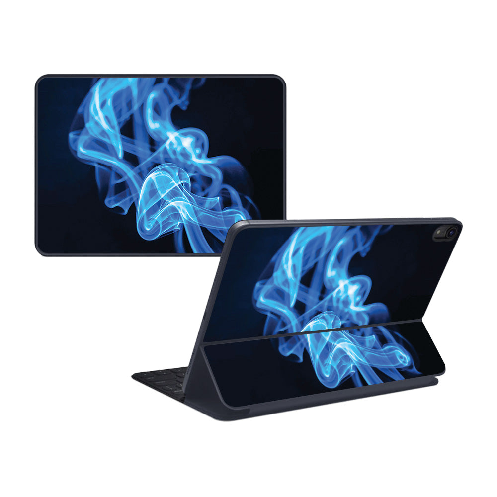 Blue Flames Skin For Apple iPad Pro Smart Keyboard 11" (2018) — MightySkins