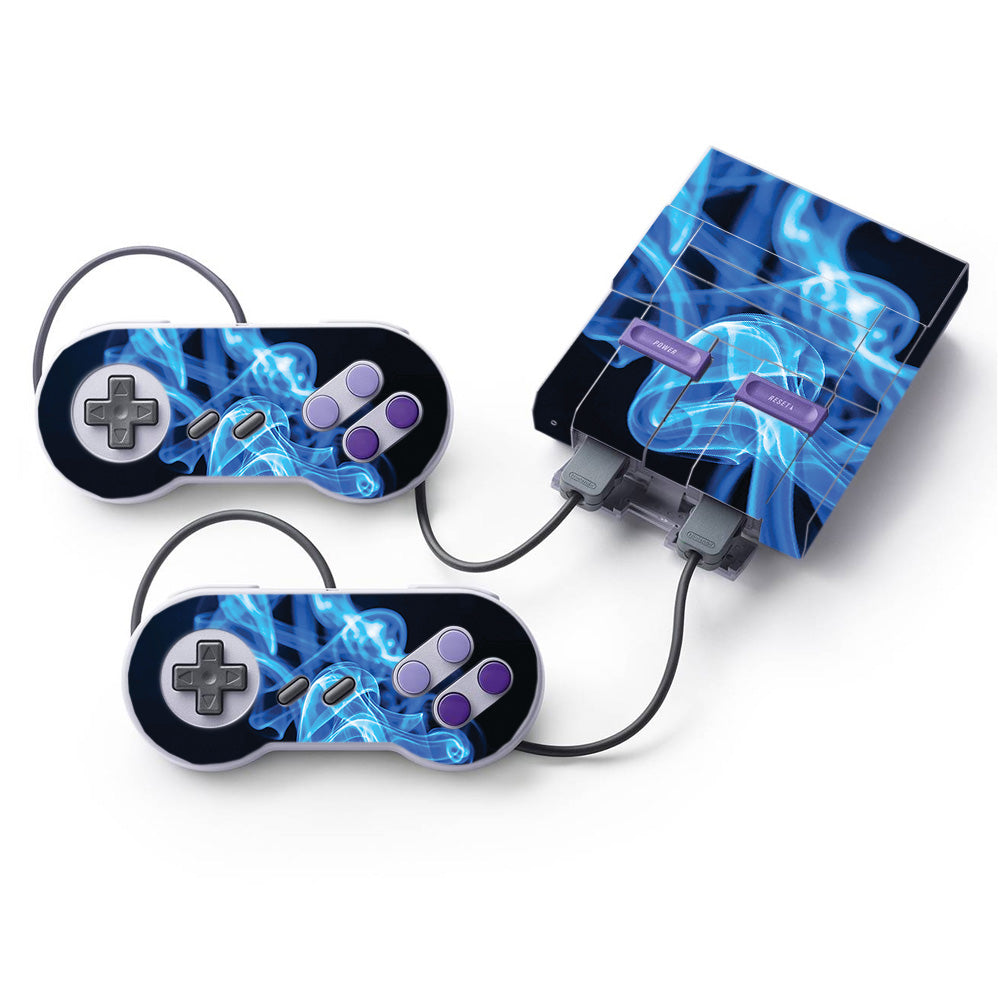 Blue Flames Skin For Nintendo Super NES Classic — MightySkins