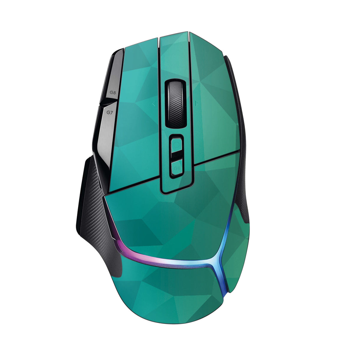 Blue Green Polygon Skin For Logitech G502 X Plus — MightySkins