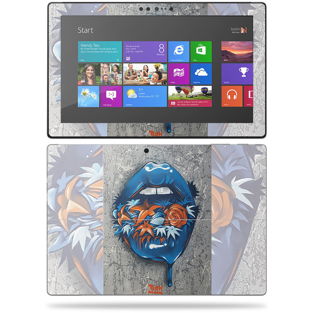 Blue Lips Skin For Microsoft Surface Pro — MightySkins