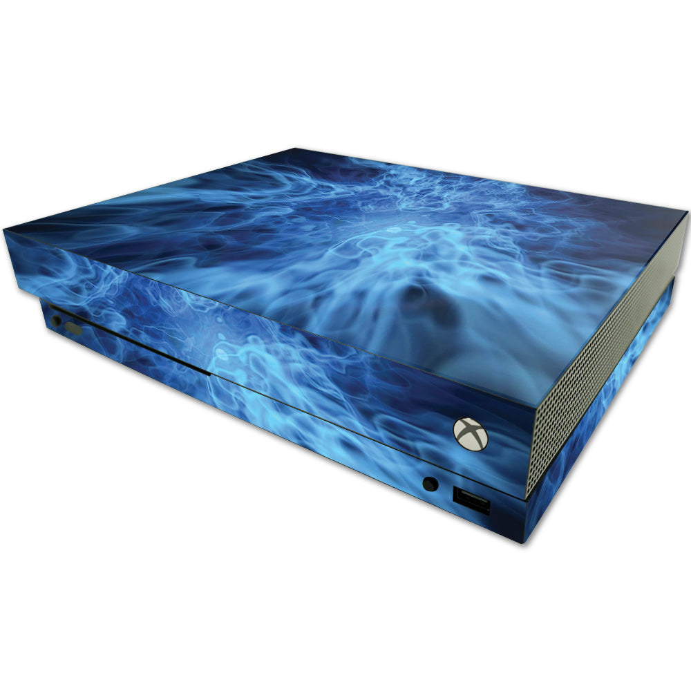 Blue Mystic Flames Skin For Microsoft One X Console Only — MightySkins