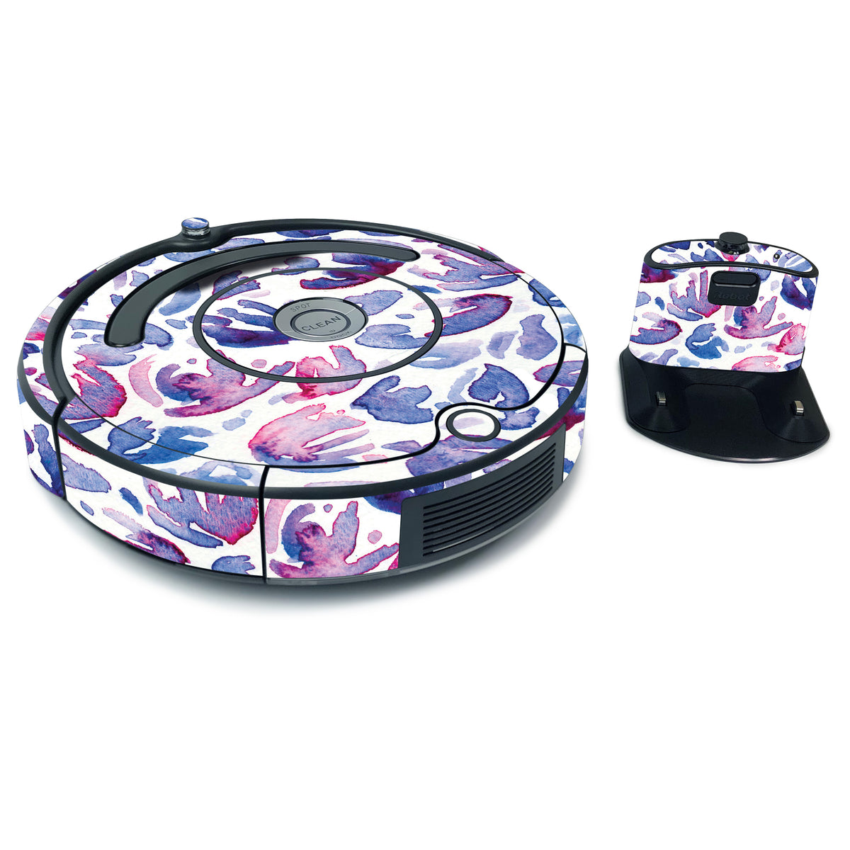 Blue Petals Skin For iRobot Roomba 675 Max Coverage — MightySkins