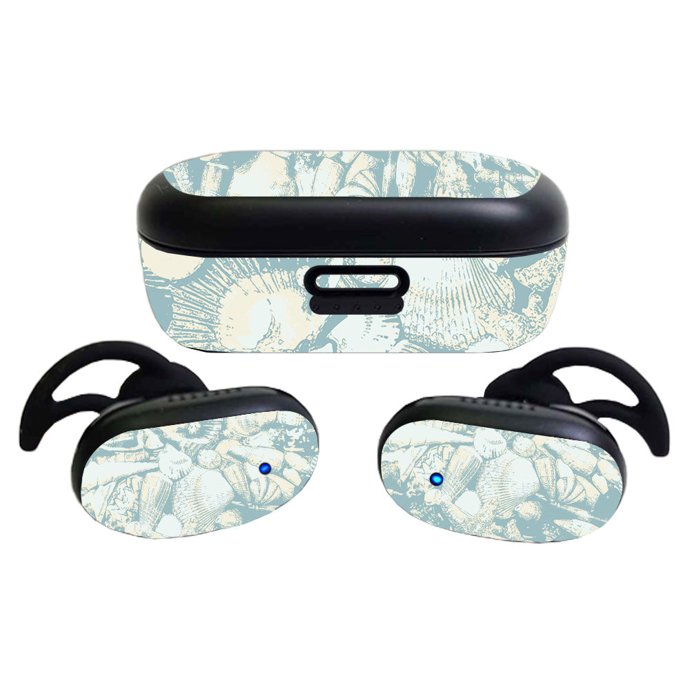 Blue Seashells Skin For Bose QuietComfort Earbuds (2020) — MightySkins