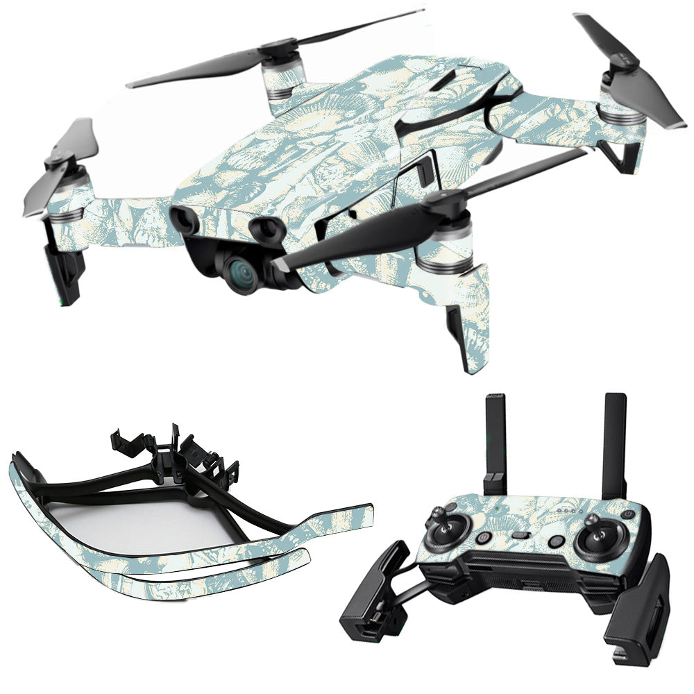 Blue Seashells Skin For DJI Max Coverage — MightySkins