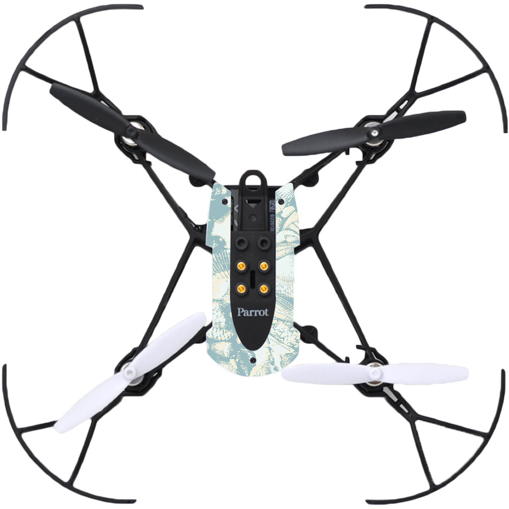 Blue Seashells Skin For Parrot Mambo — MightySkins