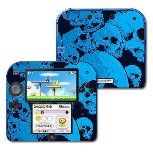 Blue Skulls Skin For Nintendo 2DS — MightySkins