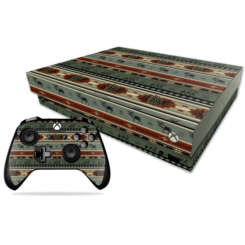 Cabin Stripes Skin For Microsoft Xbox One X — MightySkins