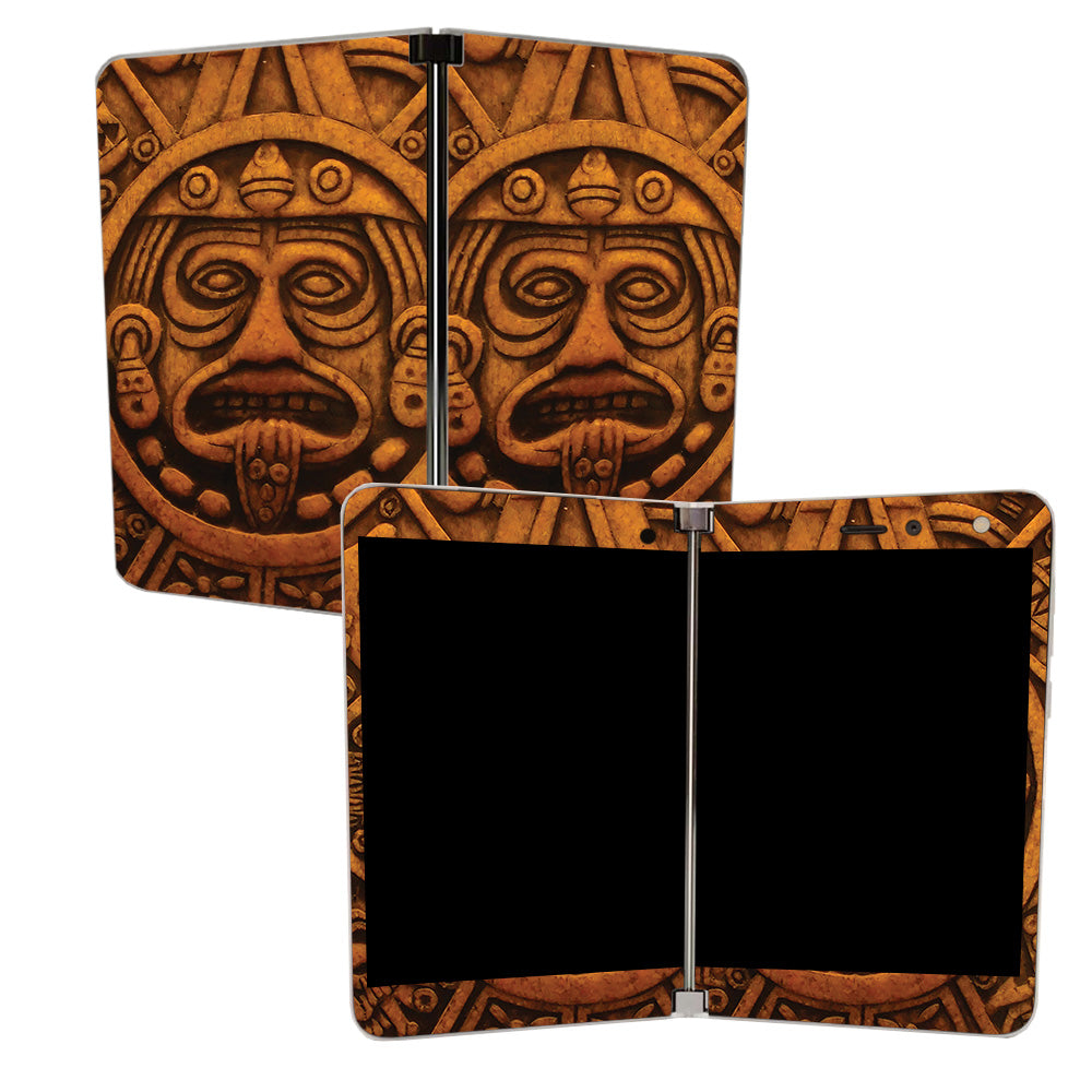 Carved Aztec Skin For Microsoft Surface Duo — MightySkins
