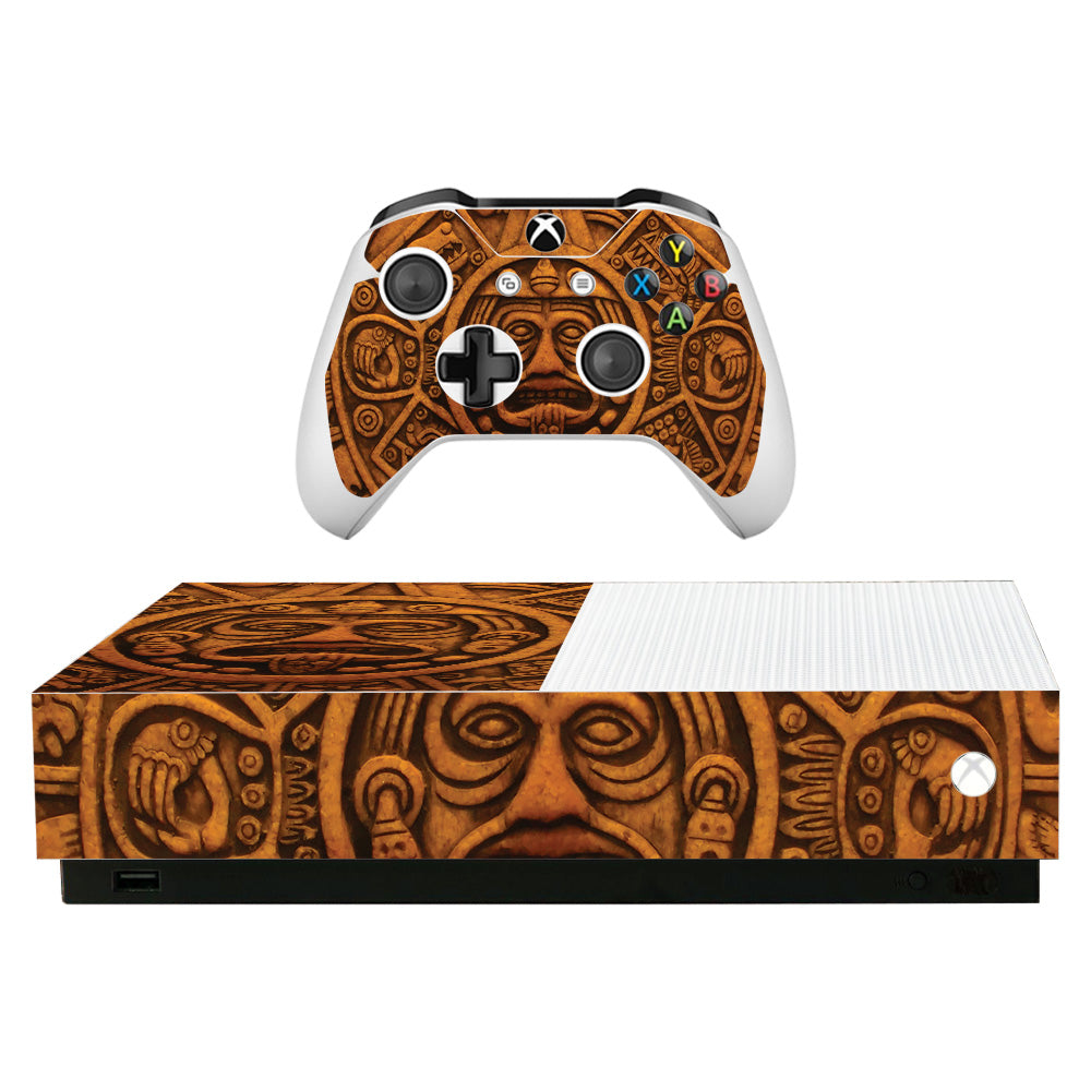 Carved Aztec Skin For Microsoft Xbox One S All-Digital Edition ...