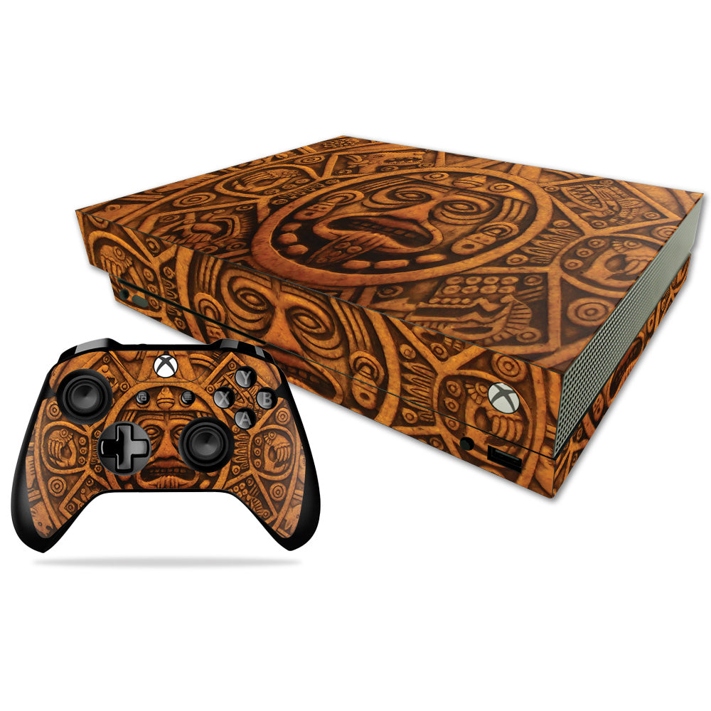 Carved Aztec Skin For Microsoft Xbox One X — MightySkins