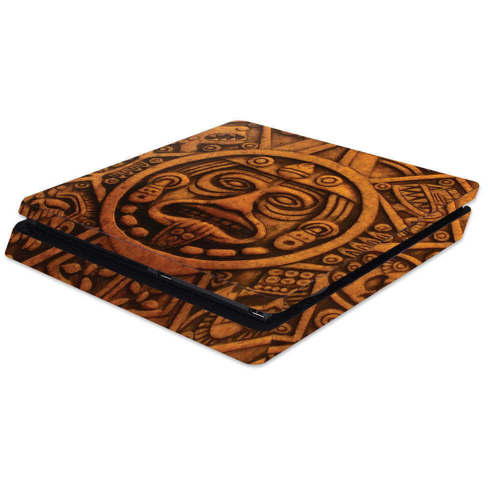 Carved Aztec Skin For Sony PS4 Slim Console — MightySkins