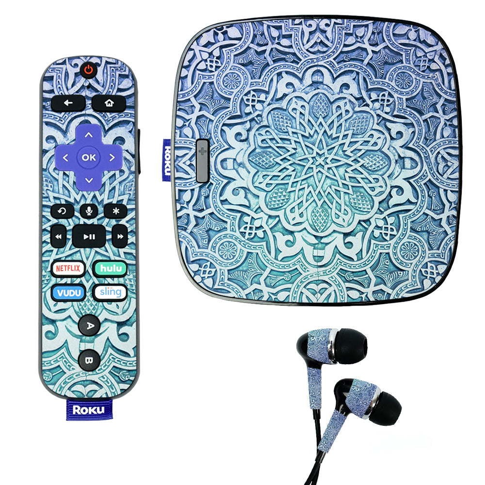 Carved Blue Skin For Roku Ultra — MightySkins
