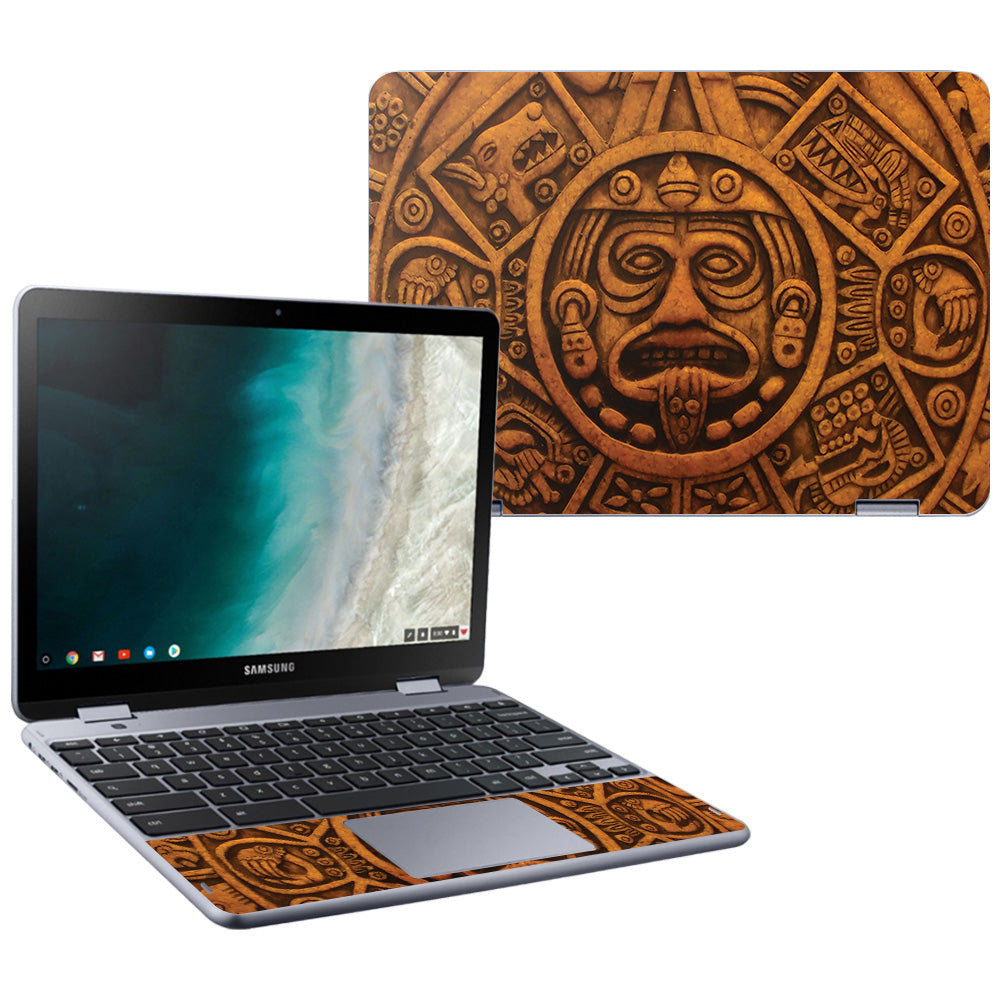 Carved Aztec Skin For Chromebook Plus LTE (2018) — MightySkins