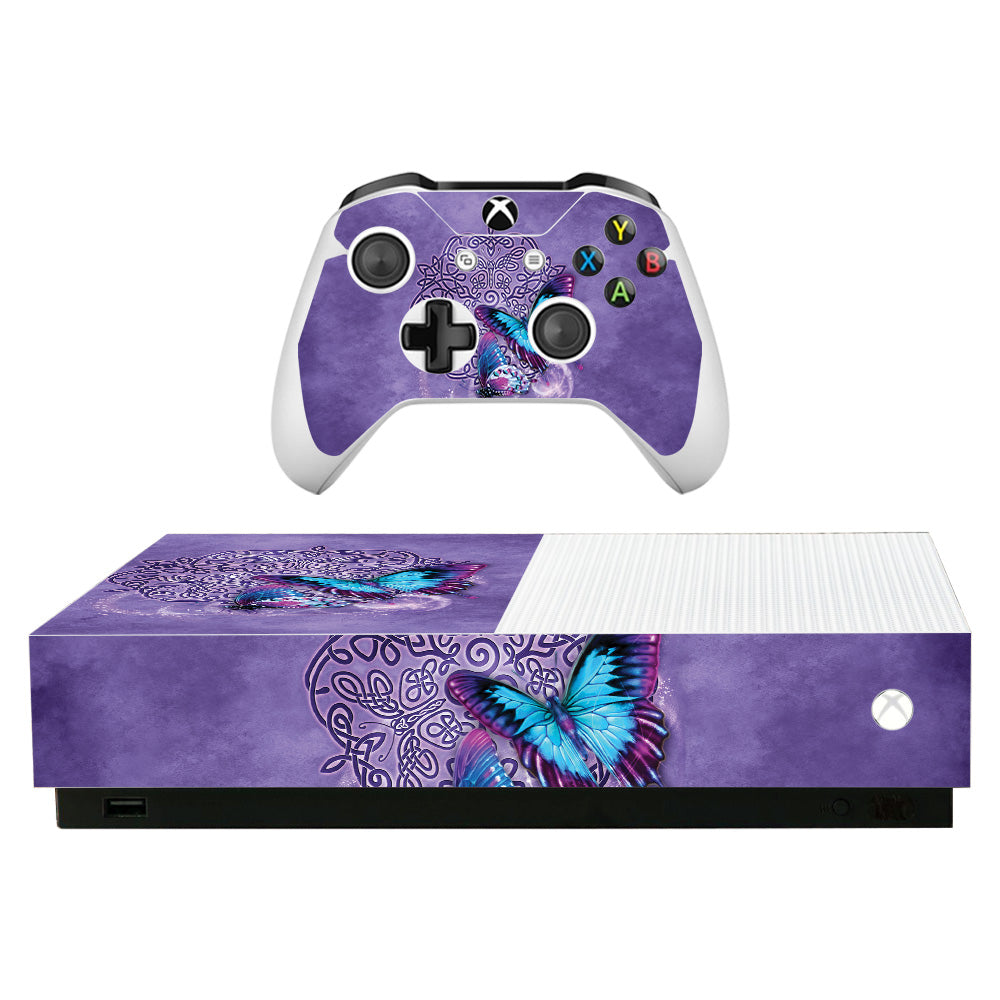 Celtic Butterflies Skin For Microsoft Xbox One S All-Digital Edition ...