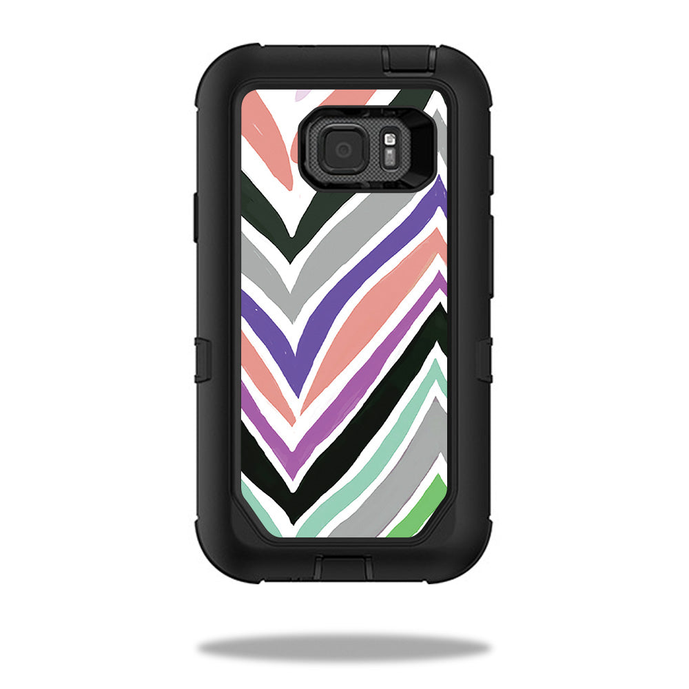 Colorful Chevron Skin For OtterBox Commuter iPhone 7 Case — MightySkins