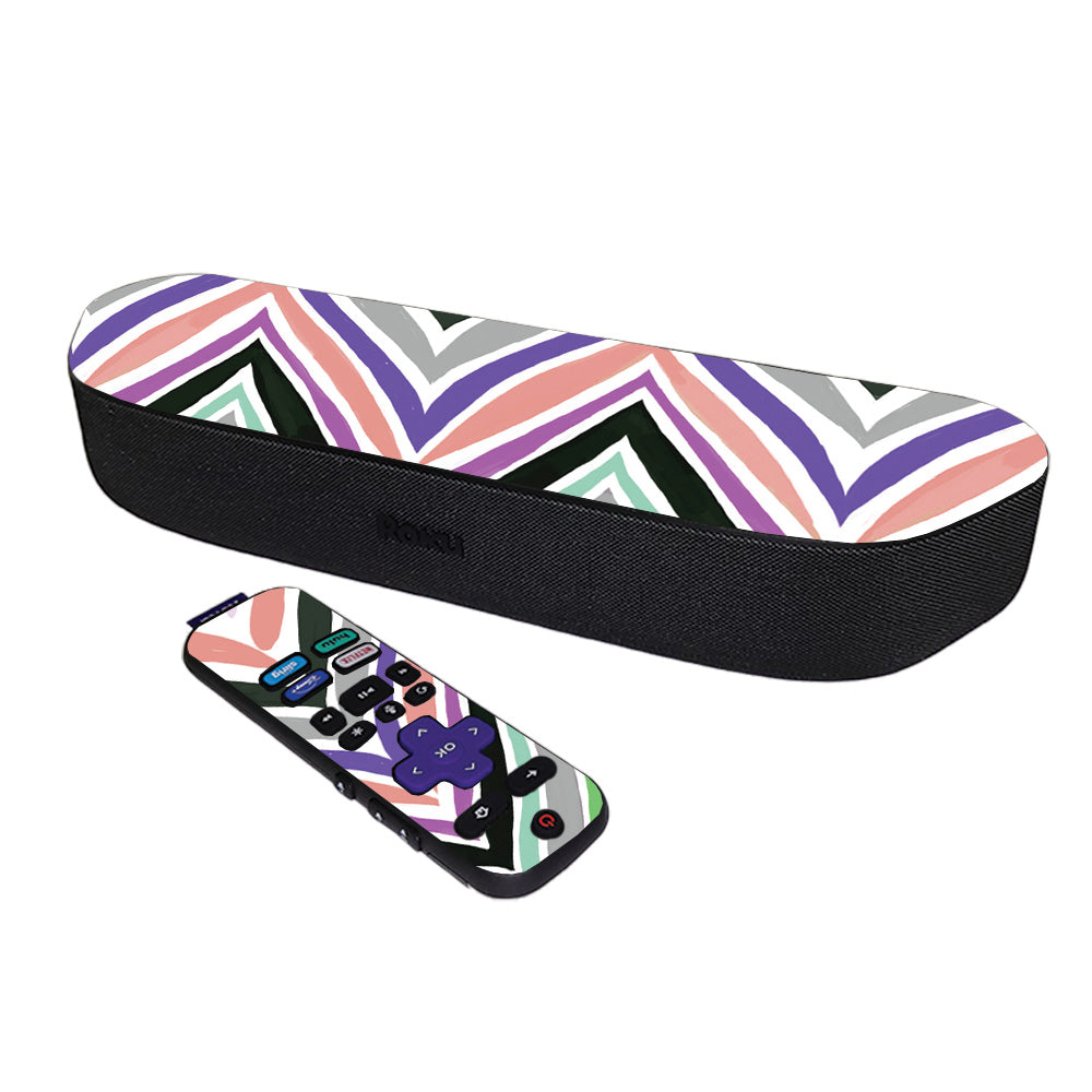 Colorful Chevron Skin For Roku Streambar Media Player (2020) — MightySkins