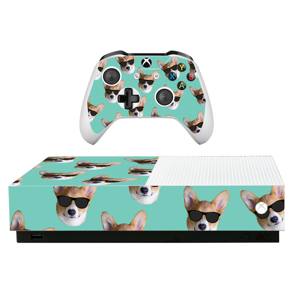 Cool Corgi Skin For Microsoft Xbox One S All-Digital Edition — MightySkins