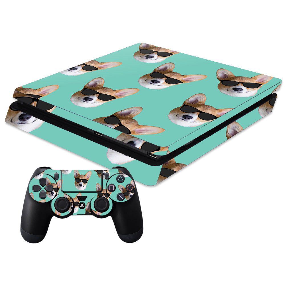 Cool Corgi Skin For Sony PS4 Slim & Controller Combo — MightySkins