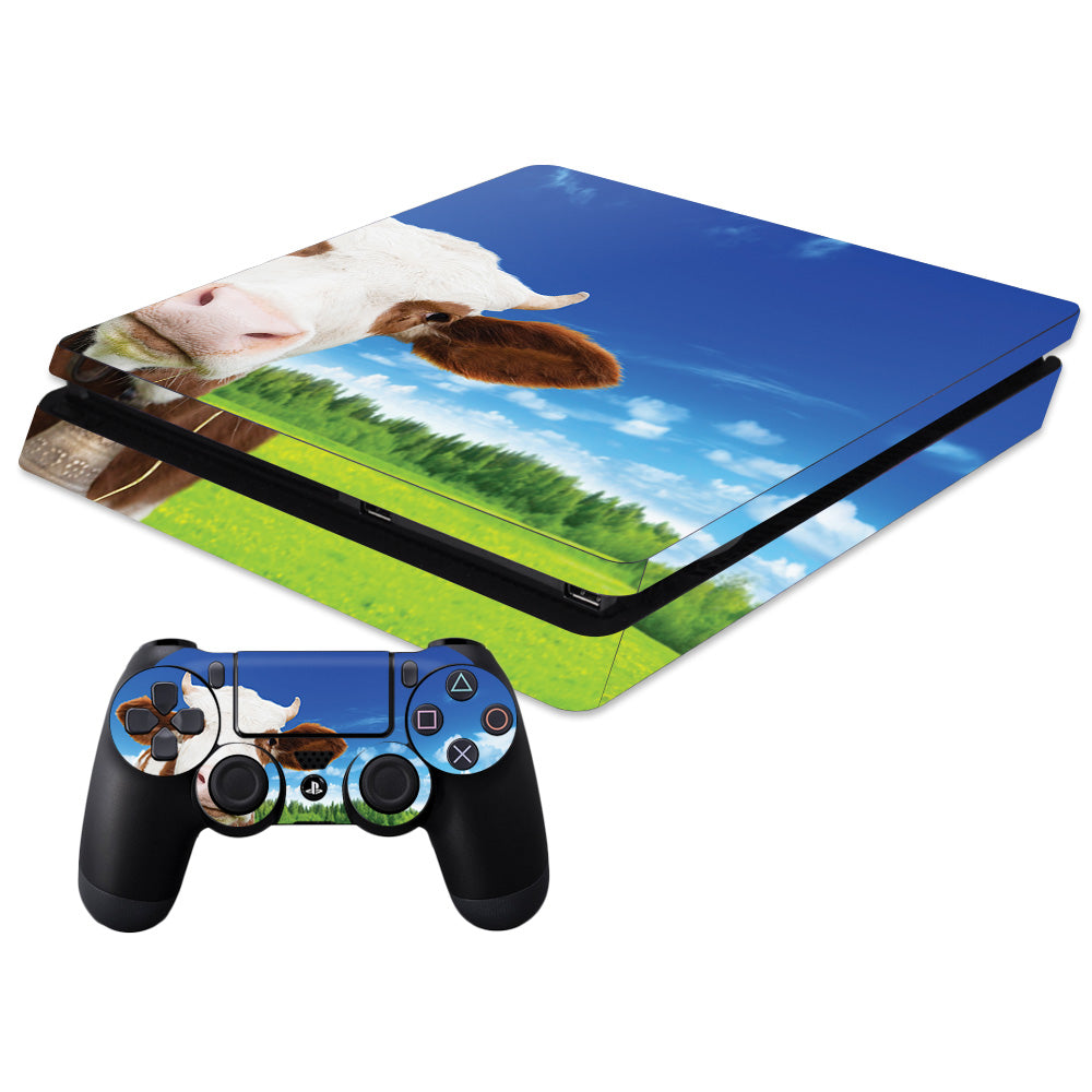 Cow Face Skin For Sony PS4 Slim & Controller Combo — MightySkins