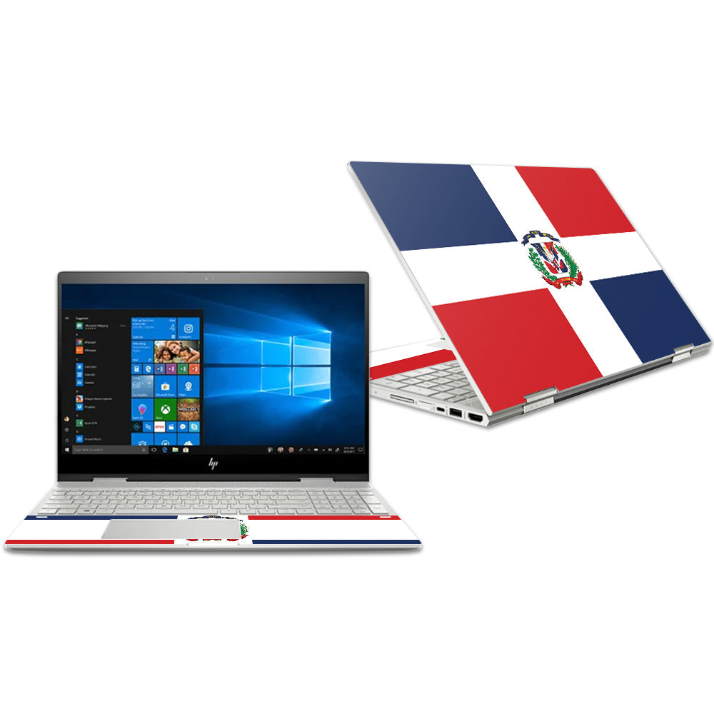 Dominican Flag Skin For Envy x360 Convertible 15" (2018) — MightySkins