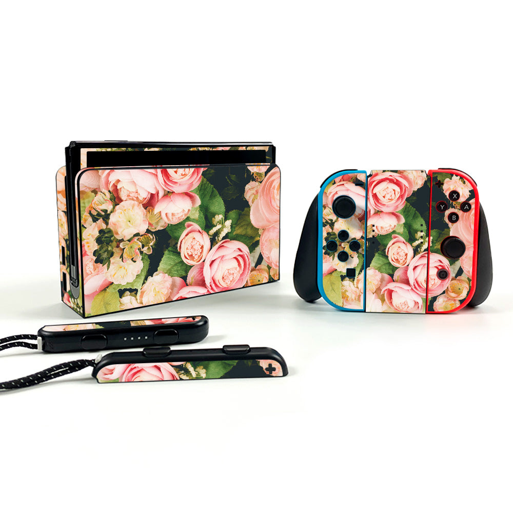 Faded Roses Skin For Nintendo Switch OLED — MightySkins