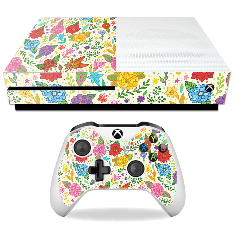 Flower Garden Skin For Microsoft Xbox One S — MightySkins