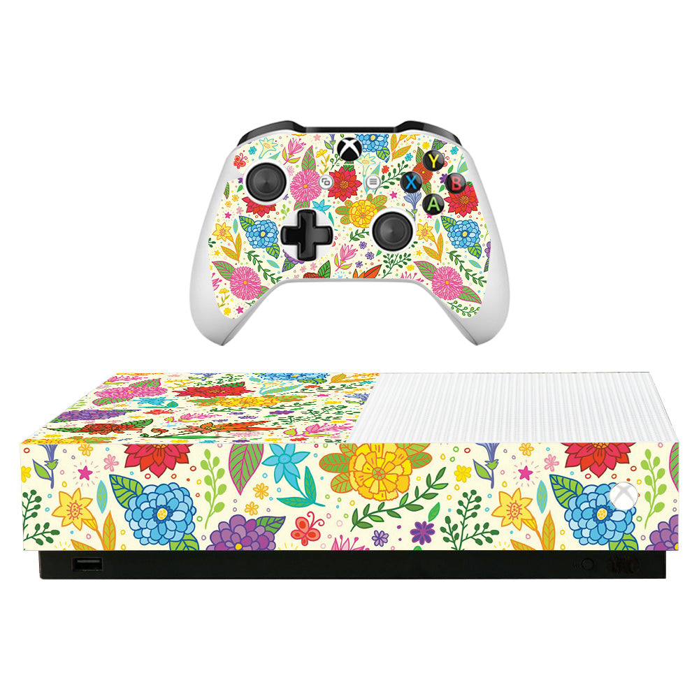 Flower Garden Skin For Microsoft Xbox One S All-Digital Edition ...