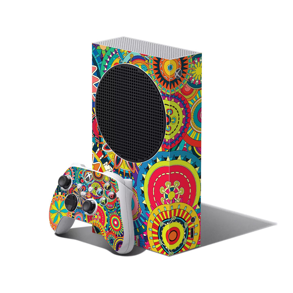 Flower Wheels Skin For Microsoft XBOX Series S Bundle — MightySkins