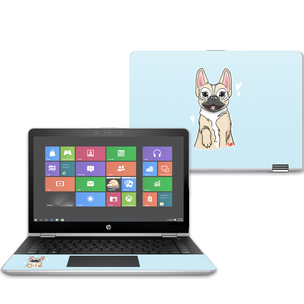 Frenchie Love Skin For HP Pavilion x360 11" (2017) — MightySkins