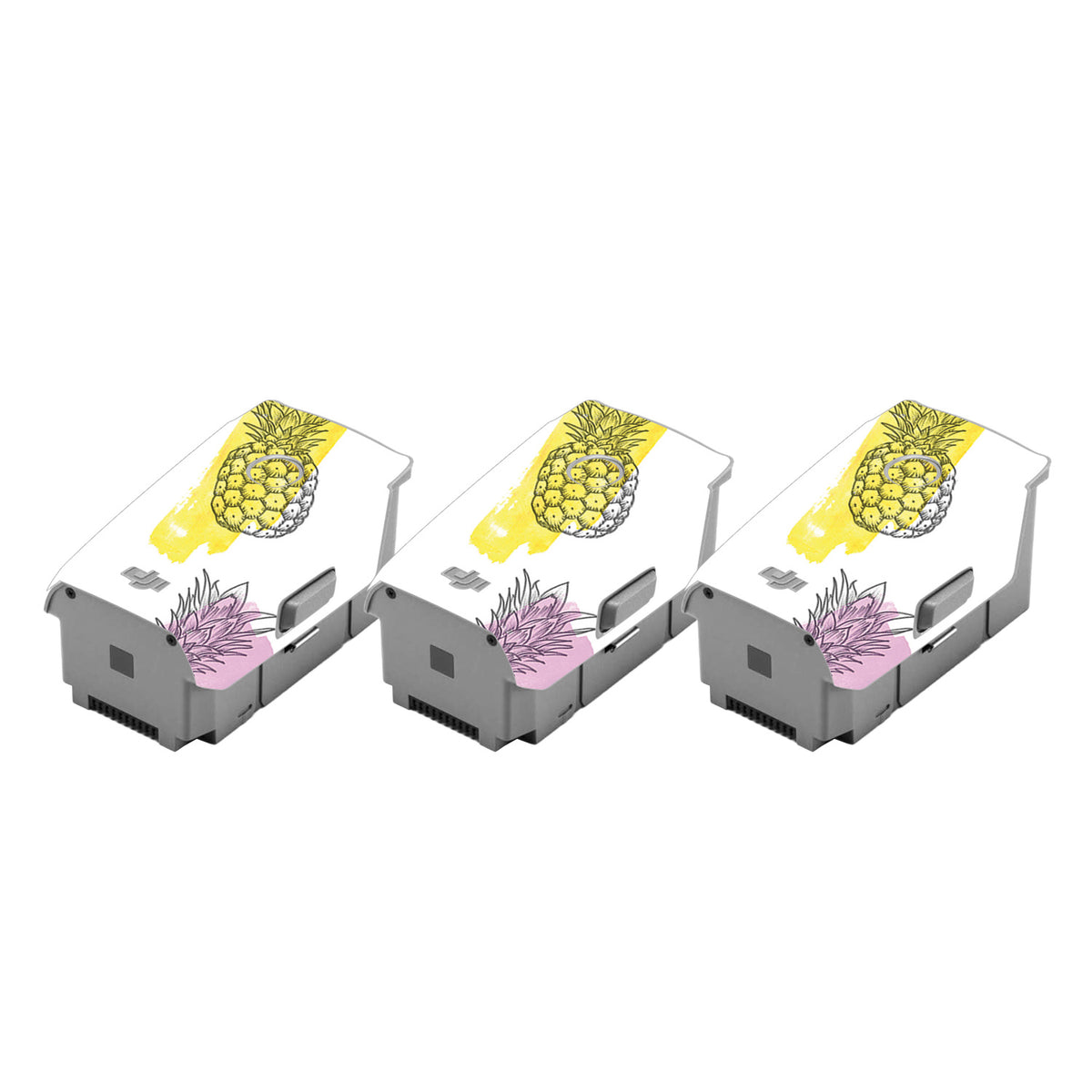 Funky Pineapples Skin For DJI Air 2S 3-pack Battery — MightySkins