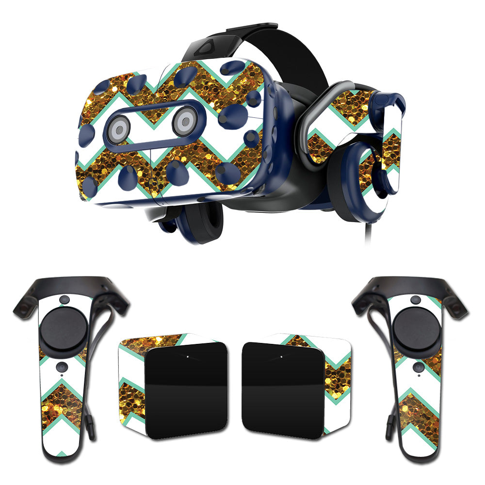 Glitzy Chevron Skin For HTC VIVE Pro Full Coverage — MightySkins