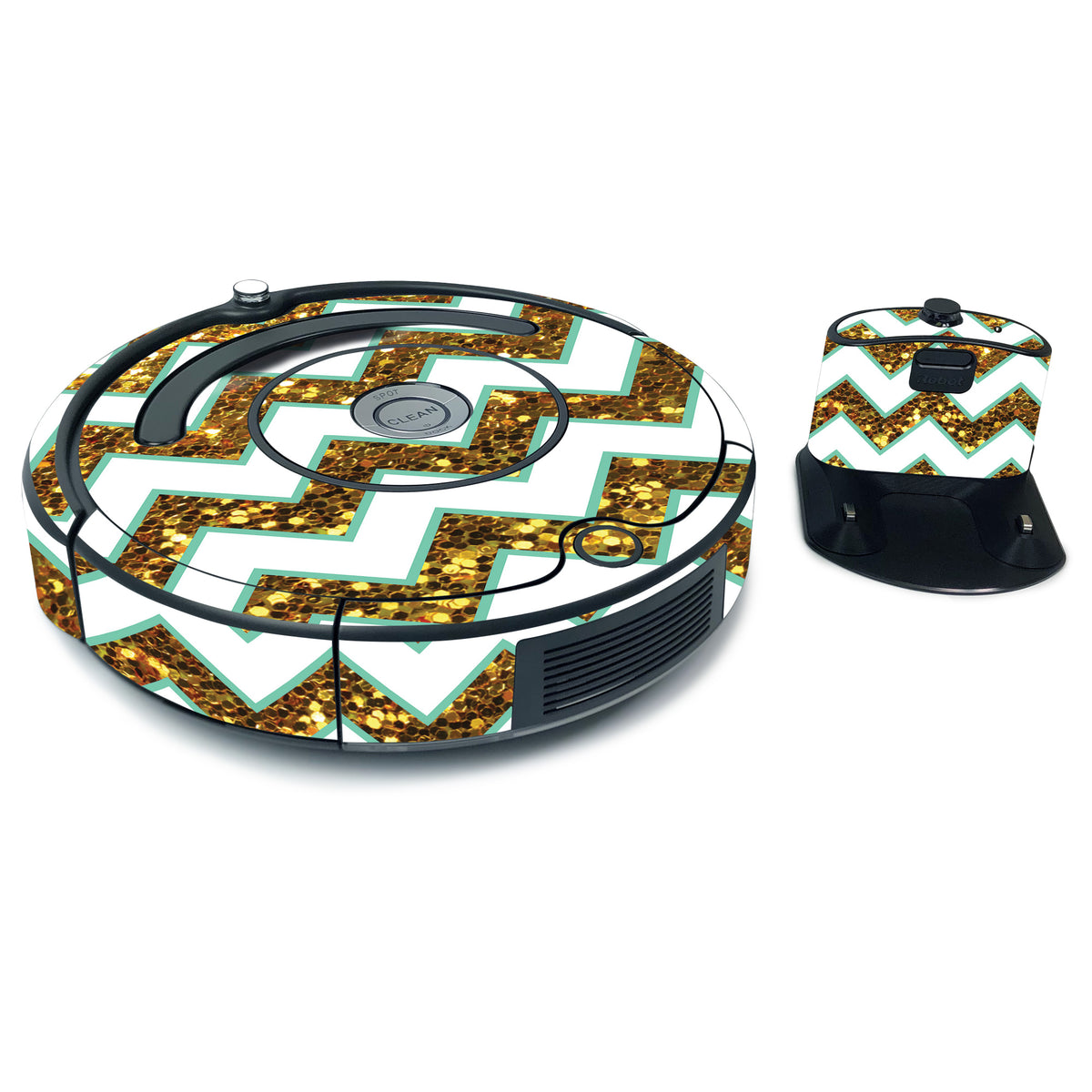 Glitzy Chevron Skin For iRobot Roomba 675 Max Coverage — MightySkins